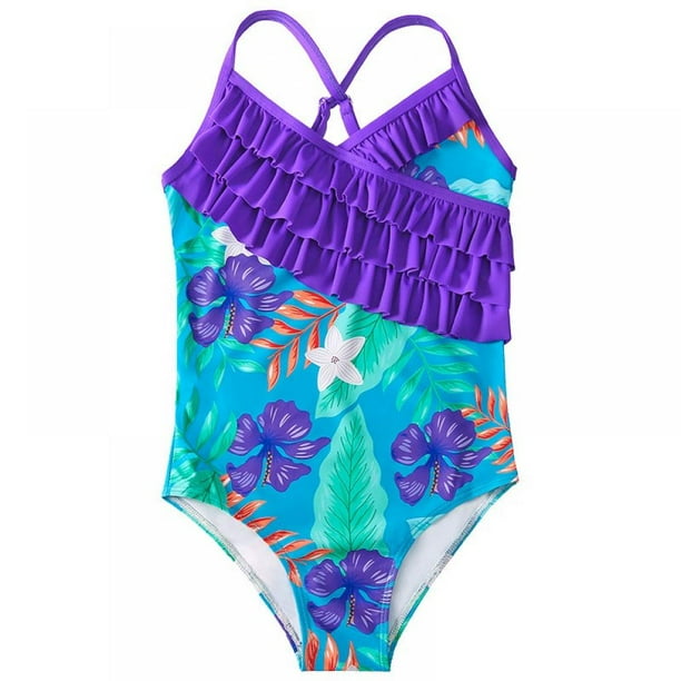 SILVERCELL Kids Girl Bikini Swimwear One Piece Swimsuits Beach Bathing ...