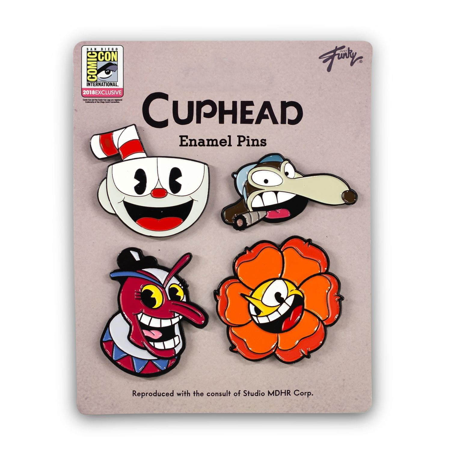 Cuphead Collectibles| Exclusive Cuphead Enamel Pin Set 4 Pack - Walmart.com