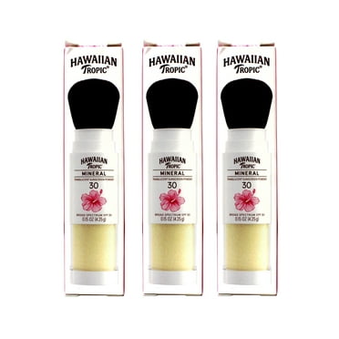 Hawaiian Tropic Mineral Sunscreen Powder Brush, Broad Spectrum UVA/UVB ...