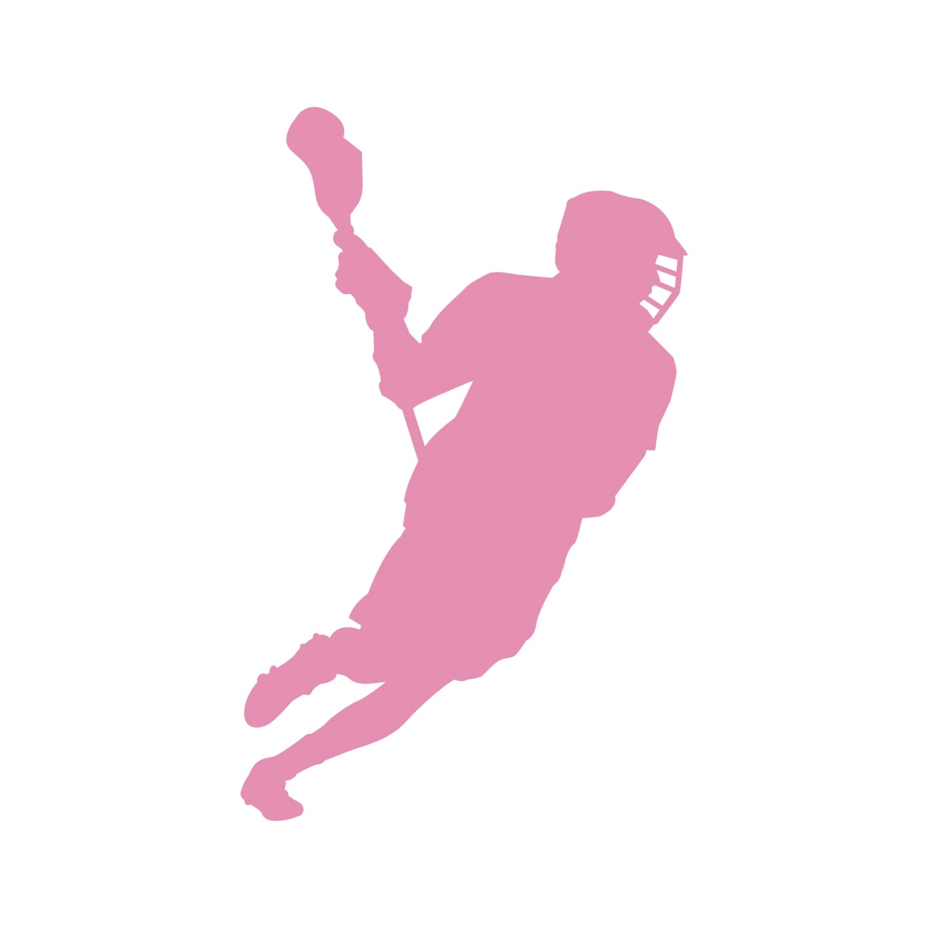 Lacrosse Player Sticker Decal Die Cut - Self Adhesive Vinyl ...