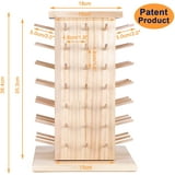 New brothread Rotating Wooden Thread Rack, 84 Spools Storage Stand for ...