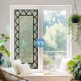Art Frame Window Privacy Film, Geometric Black Morocco Printed Border ...
