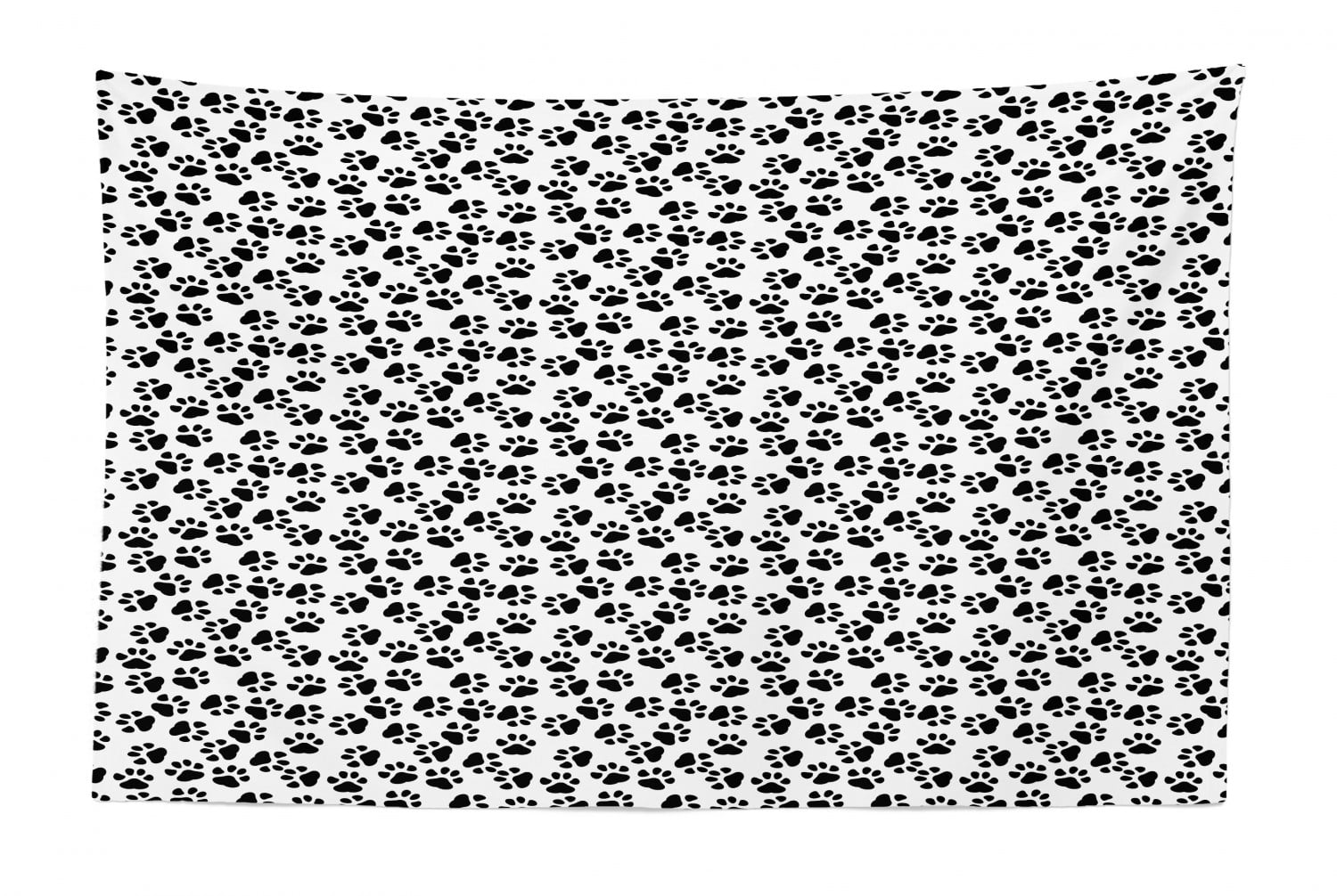 Paw Print Tapestry, Abstract Pattern with Dog Lover Ornamental Animal ...