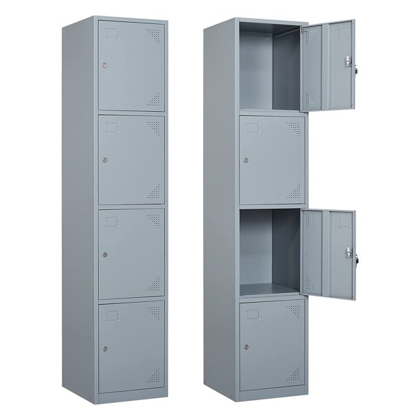 MIIIKO Office Storage Lockers for Employees, 71" Slim Metal Storage ...