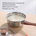 Pots and Pans Set Non Stick, Stainless Steel Pots Pans Set with Glass ...