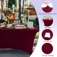 6 FT Black Spandex Table Cover Stretch Fitted Wrinkle Resistant ...