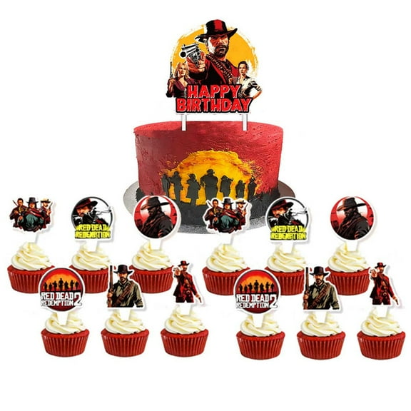 Red Dead Redemption Birthday Paper Plates Supplies Decorations Decor ...