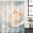 72x78 Inch Shower Curtain White Roses Bathroom Decor, Waterproof Fabric ...