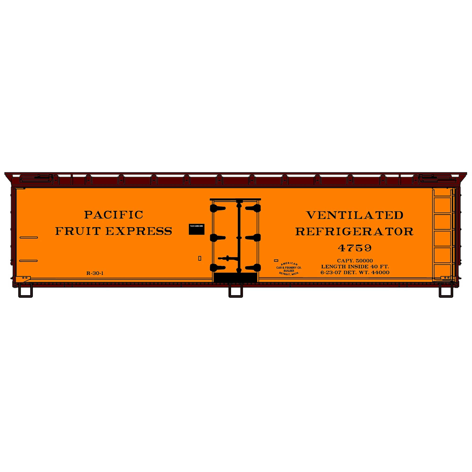 Accurail HO 40' Wood Reefer PFE ACU4907 HO Rolling Stock - Walmart.com