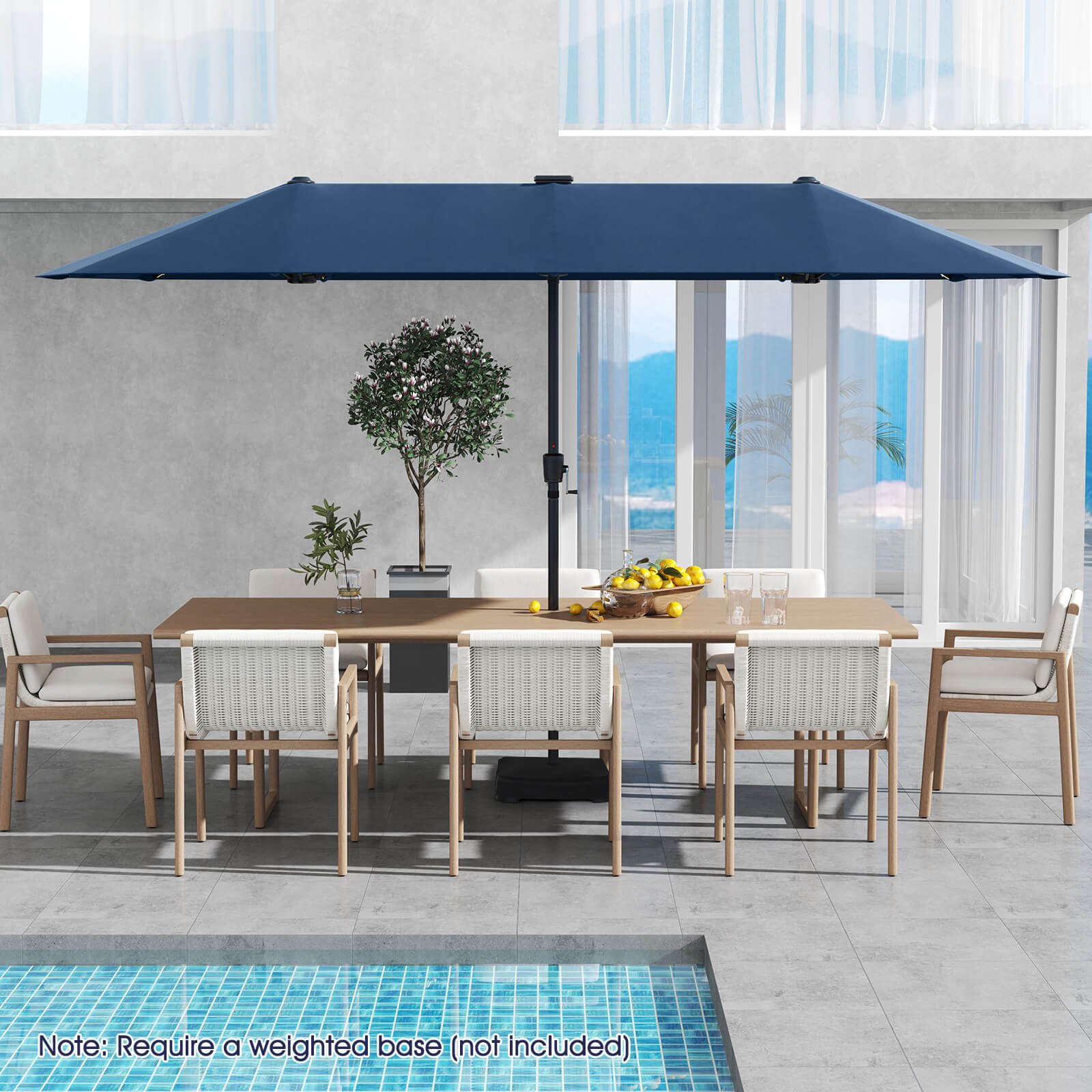 Click here for Costway 13 Ft Large Patio Umbrella With Led Solar... prices