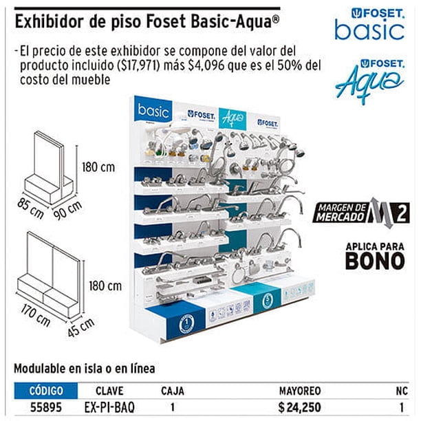 Exhibidor de piso Foset Aqua Basic Foset Exhibidor de piso Foset Aqua ...