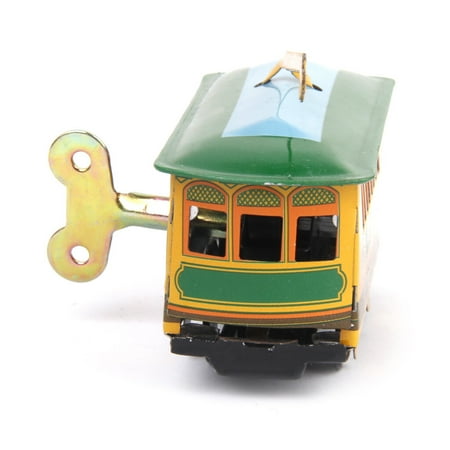 Vintage Tram Trolley Streetcar Tin Toy Collectible Gift with Wind Up ...