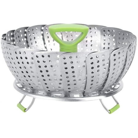 Telescopic Steam Basket, Stainless Steel Vegetable Steamer Foldable ...