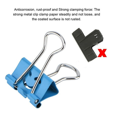 Paper Binder Clips, Cute Compact 40Pcs Metal Binder Clip Thicken Non ...