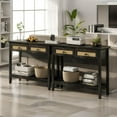 RoyalCraft Rattan Console Table, Boho Entryway Table with 2 Drawers and ...