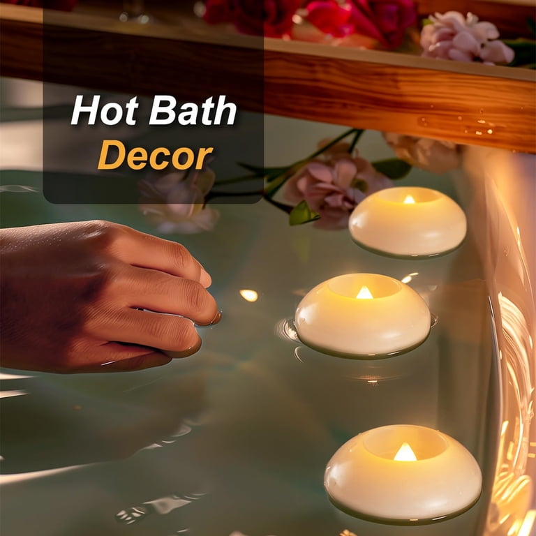 Flameless Floating Candles Honoson 24 Pack Flameless LED Floating ...