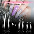 100PCS Clear Acrylic Nail Tips, French Style, Full Coverage, Includes ...