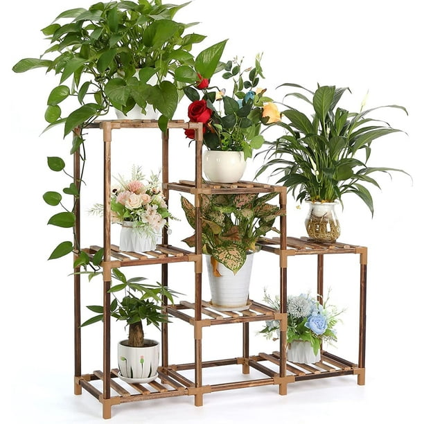 Plant Stand Plant Shelf,Wood Plant Stands Multi-Functional Creative ...