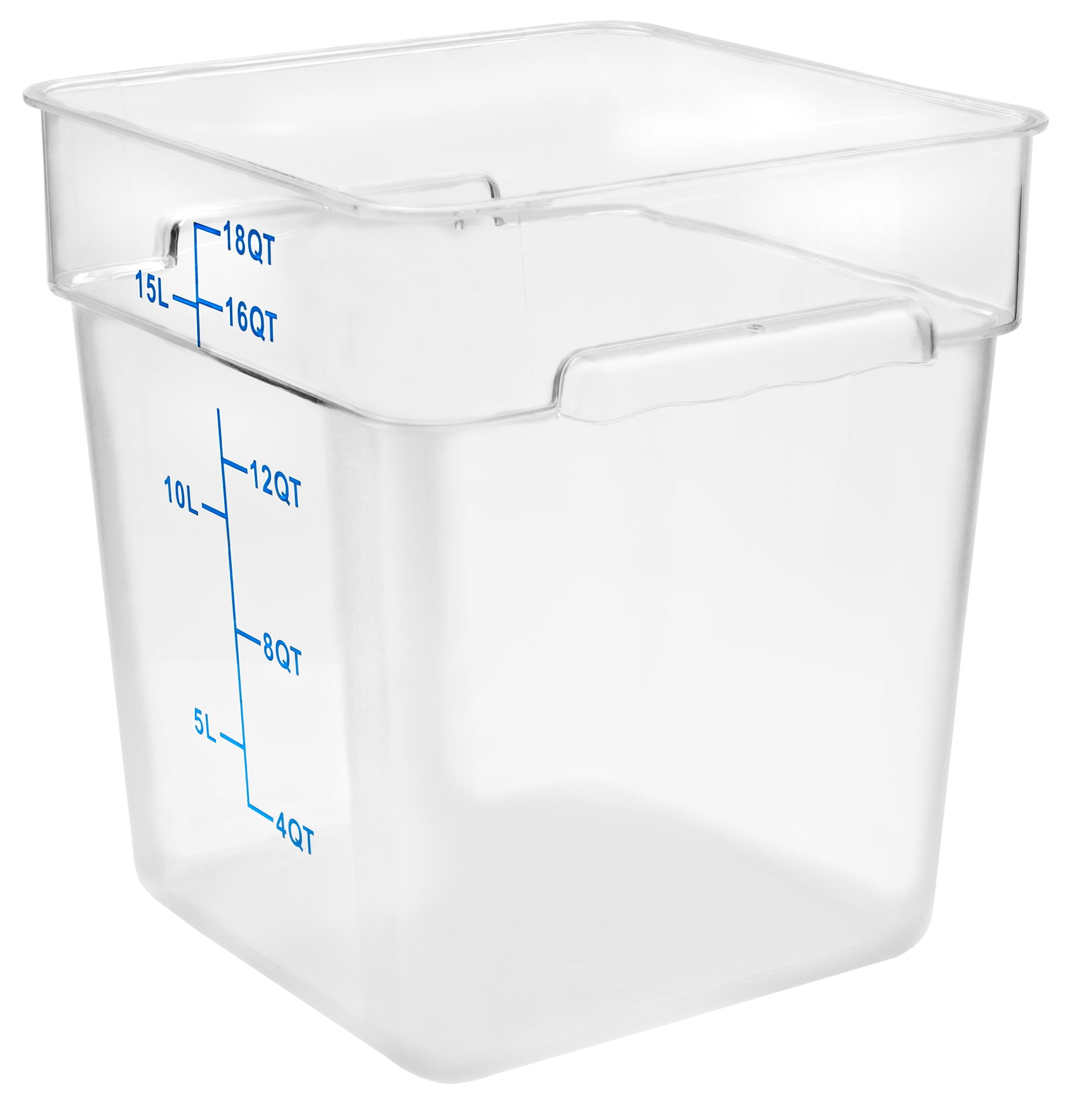 18 qt. Clear Plastic Square Food Storage Container, Each - Walmart.com