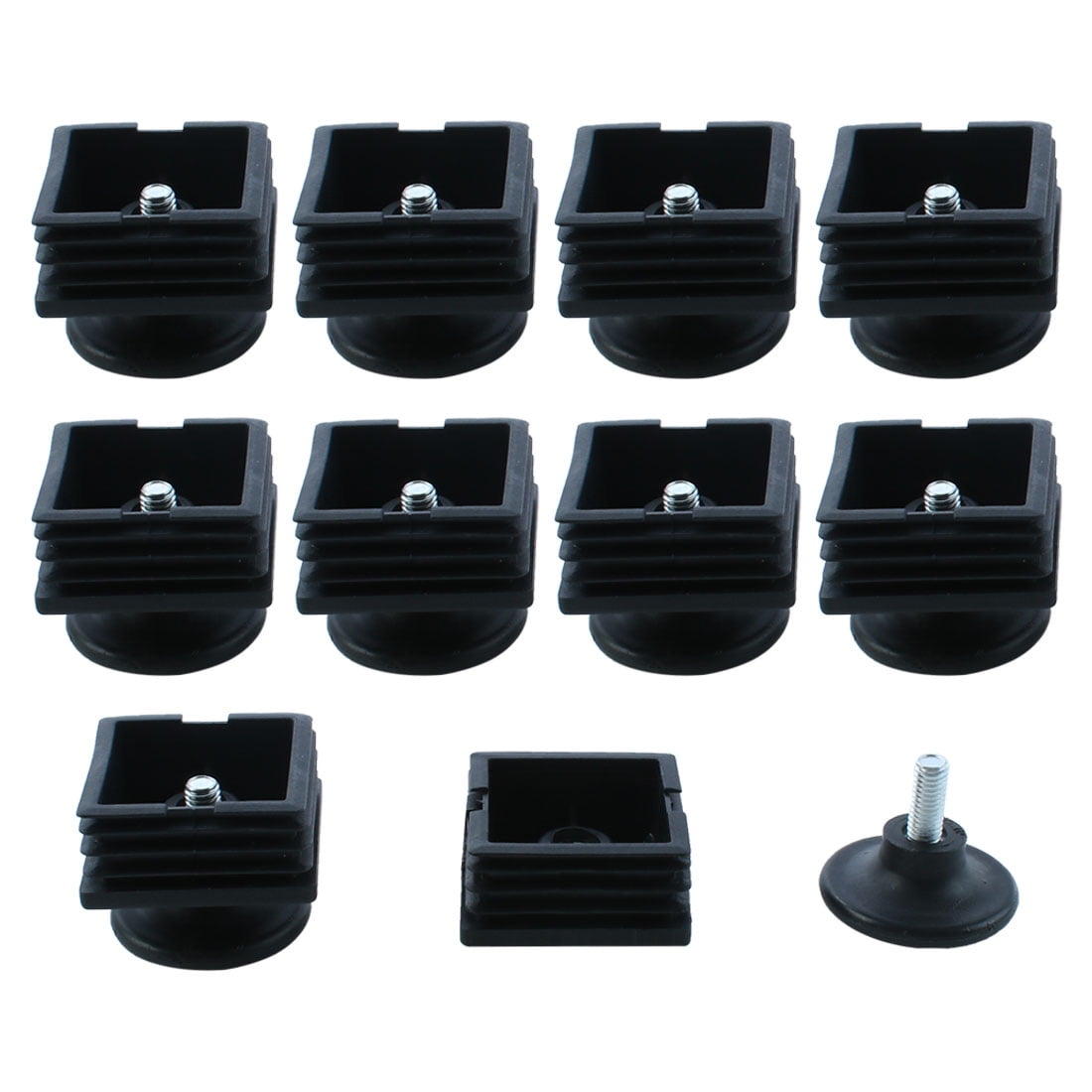 Unique Bargains Adjustable Leveling Feet 50 x 50mm Square Tube Inserts ...