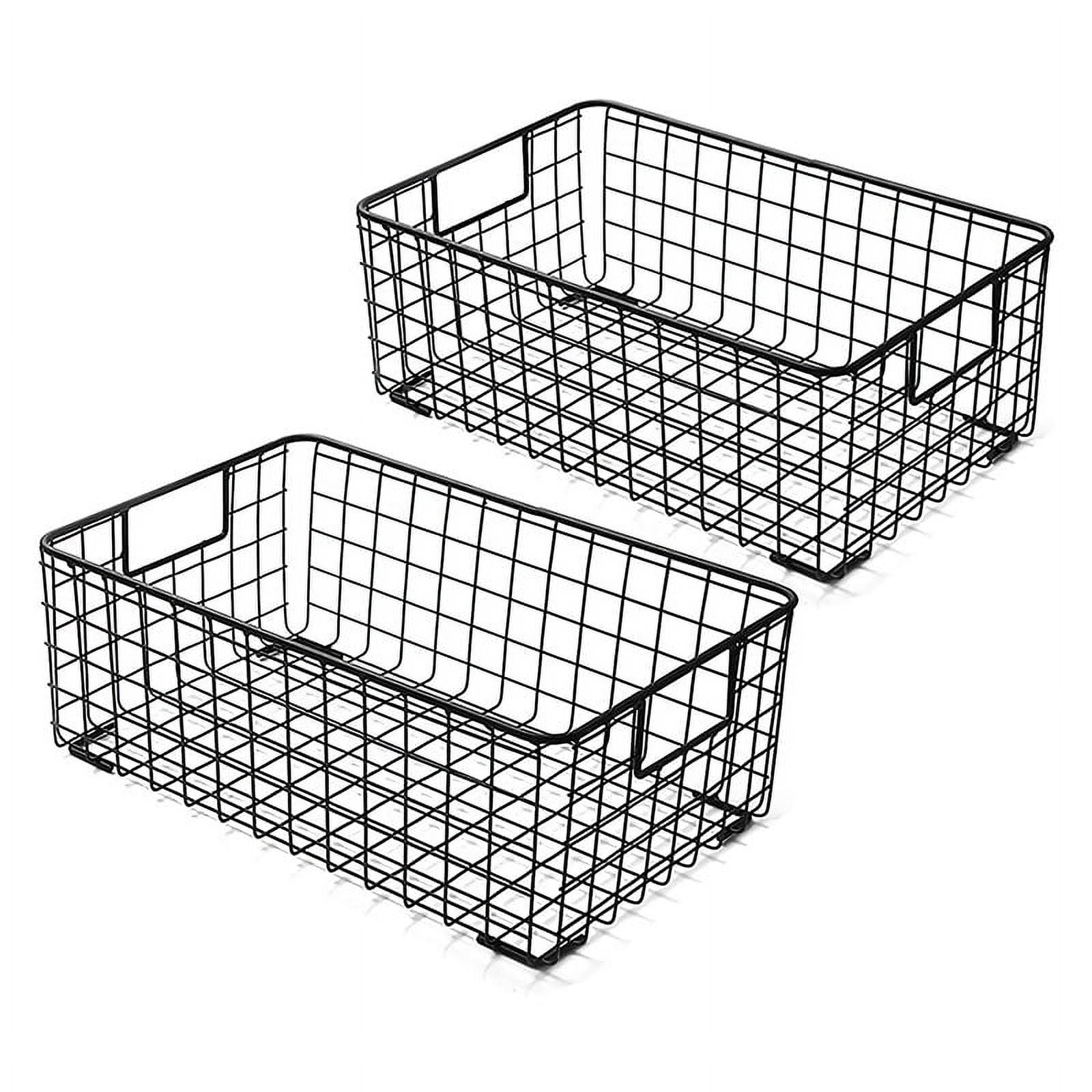 Click here for Unbranded 2pcs Wire Storage Baskets With Handles... prices