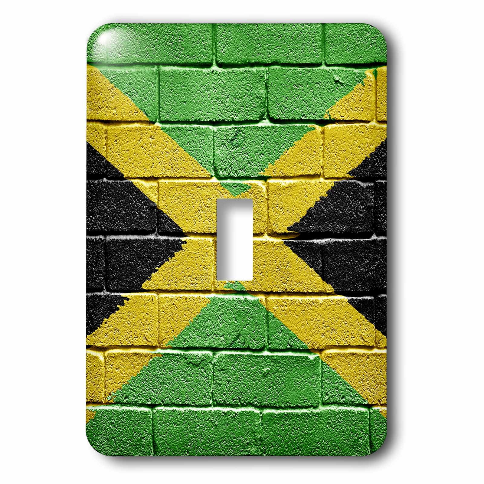 National flag of Jamaica painted onto a brick wall Jamaican double ...