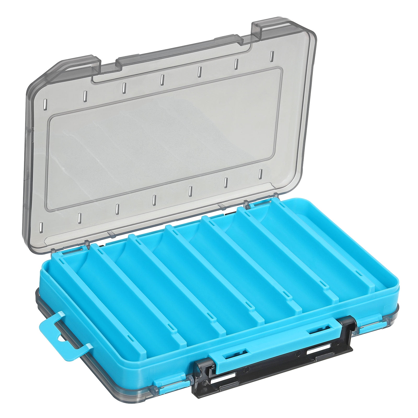 Uxcell Two Sided Fishing Lure Storage Box Fish Tackle 14 Grids ...