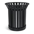 Chantmo Commercial Outdoor Trash Can 8 Gallon Heavy Duty Metal with Lid ...