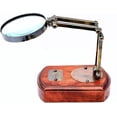Antique Brass Victorian Magnifying Glass Desktop Decorative Reading ...