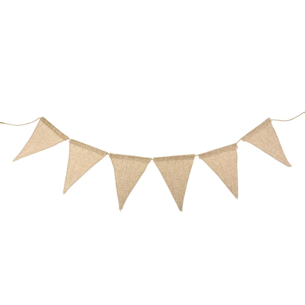 Faux Jute Triangle Banner, 9-1/2-Inch x 12-Inch, Natural, 6-Count ...