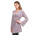 WT1456 Womens Print Long Sleeve Empire Waist Line Tunic Top - Walmart.com