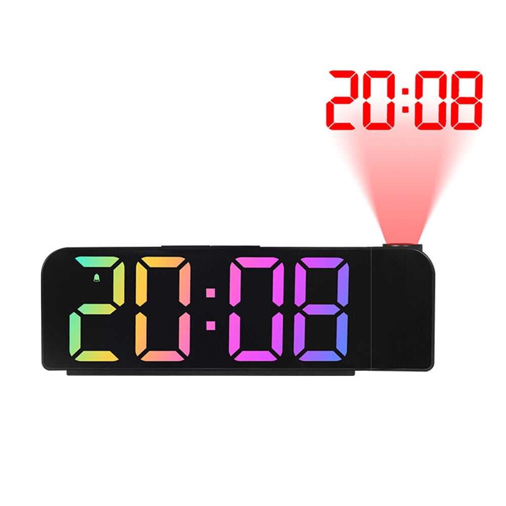 HoLife 8" Large LED Digital Projector Projection Snooze Alarm Clock ...