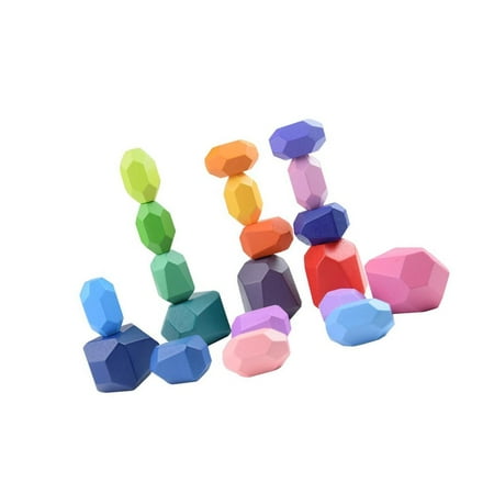 Youkk Interactive Wood Stones Building Blocks Balancing Stacking Game ...