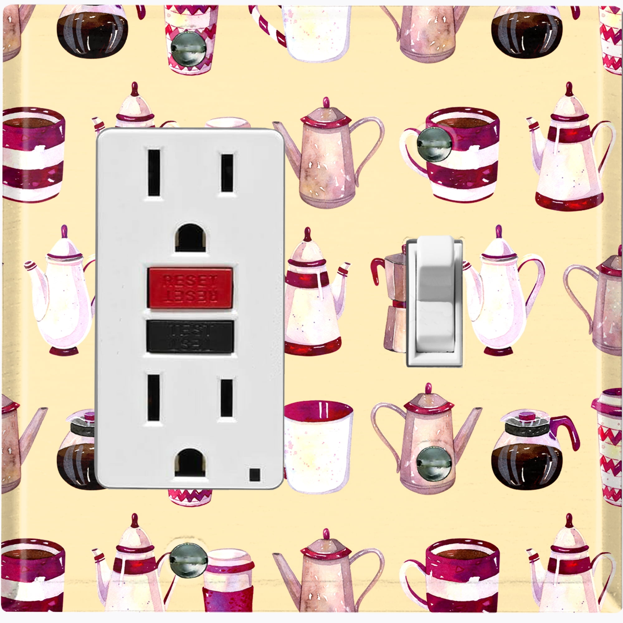 Metal Light Switch Wall Plate Outlet Cover (Coffee Mocha Espresso Tea ...