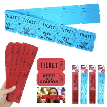 400 Raffle Tickets Flat Double Stub 50/50 Keep This Coupon Carnival ...