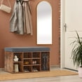Ivinta Shoe Storage Bench with Cushion, Storage Cabinet Bench with ...