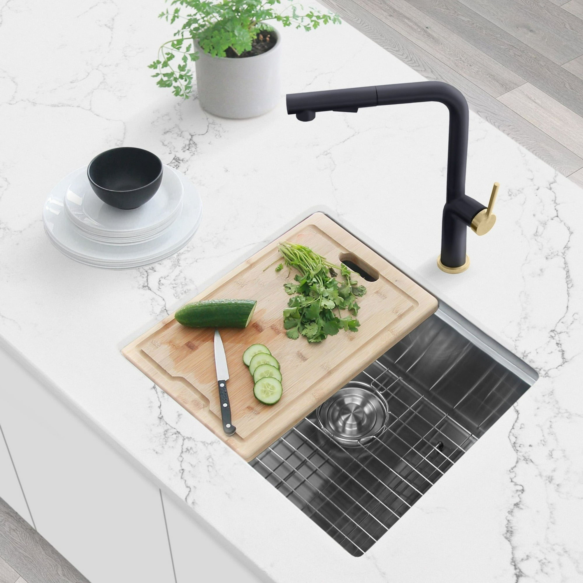 Click here for Stylish Undermount 22 Stainless Steel Single Bowl... prices