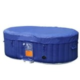 ALEKO Oval Inflatable Dark Blue 2 Person Hot Tub Spa with Drink Tray ...