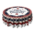 Deeceymbur Independence Day Round Tablecloth Durable Polyester Material ...