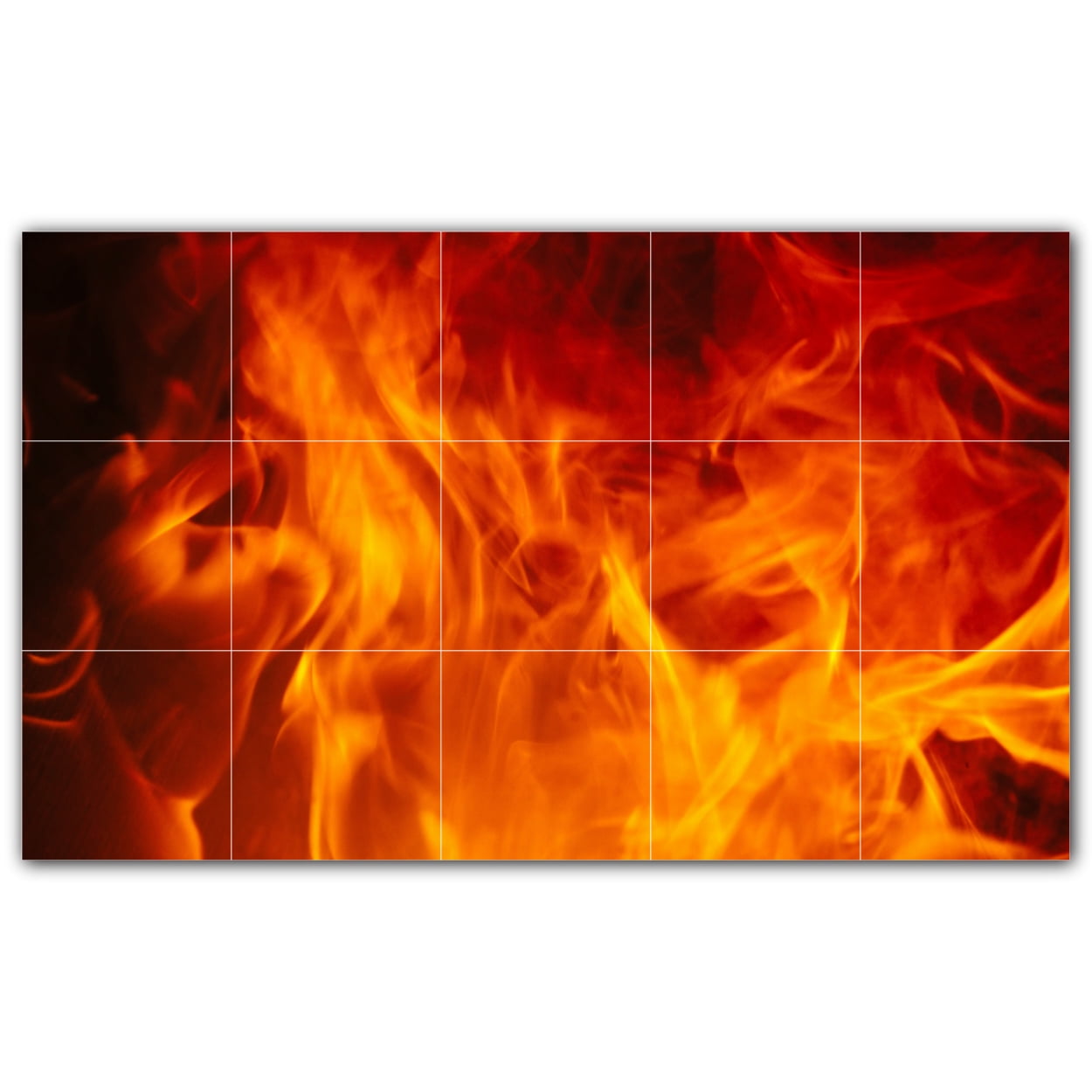 Picture-Tiles.com: Fire Ceramic Tile Wall Mural WAL500609-53XL. 60"W x ...