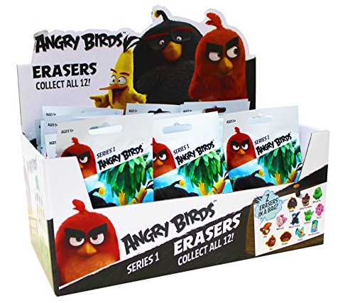 Angry Birds Die Cut Eraser Blind Bags, 2 Erasers per Blind Bag, Pack of ...