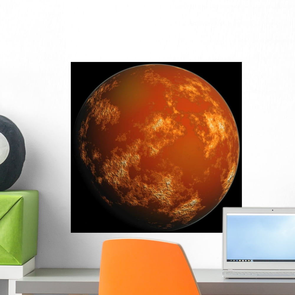 Planet Mars Wall Mural by Wallmonkeys Peel and Stick Graphic (18 in H x ...