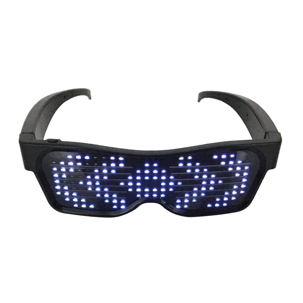 Led Light Up Glasses Usb Rechargeable And Wireless With Flashing Led Display Glowing Luminous