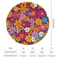 60x60in Round Tablecloth Car Line Straight And Dense Wireless Head Gap ...