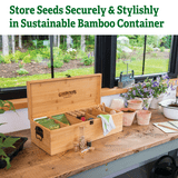 Gardener's Supply Company Bamboo Seed Saver Kit with Glass Seed Vials ...