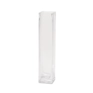 "Glasseam Tall Thin Cylinder Glass Bud Vases, 7.87"" Clear Skinny Set ...