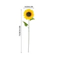 Artificial Sunflower Hobby, Faux Silk Single Sunflower, 24 Inch Long ...