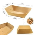 Kabuer Kraft Brown Paper Food Trays, Disposable Rectangular Serving ...