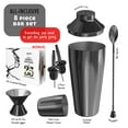 Joytable 8-Piece Cocktail Shaker Set, Black Steel, Bartender Kit with ...