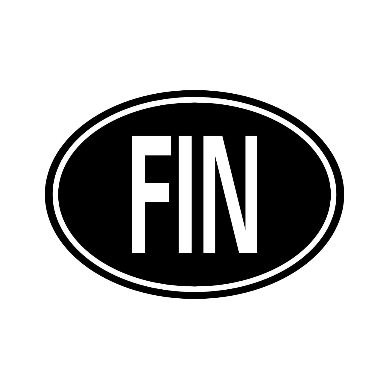 Finland Oval Sticker Decal Die Cut - Self Adhesive Vinyl - Weatherproof ...